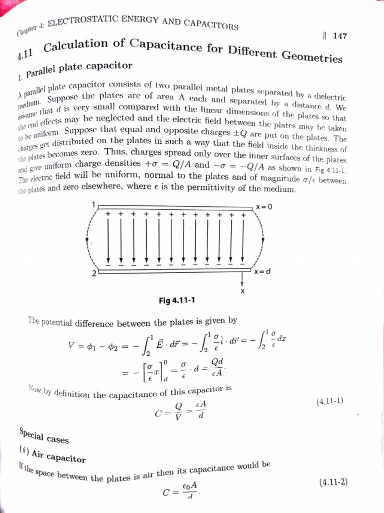 Capacitance Calculations for Geometries | PDF | Capacitor | Capacitance