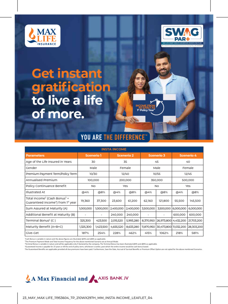23 May Max+Life 11953604 TP 210wx297h MM Insta+Income Leaflet r4+ | PDF ...