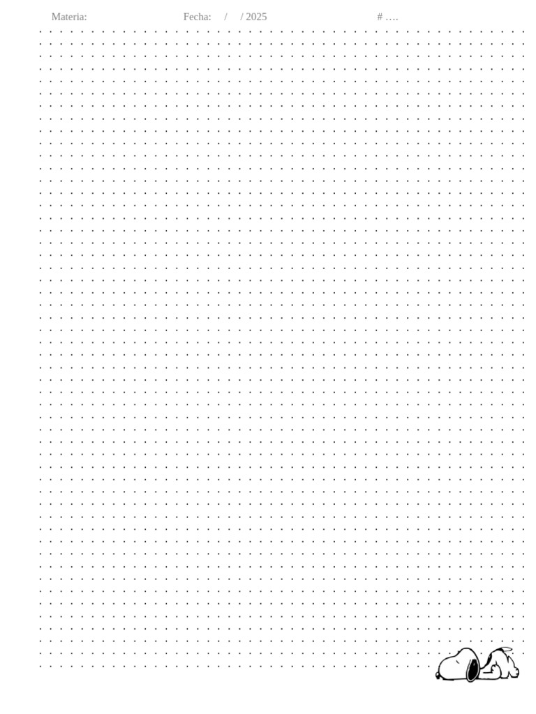 Hojas Punteadas en PDF | PDF