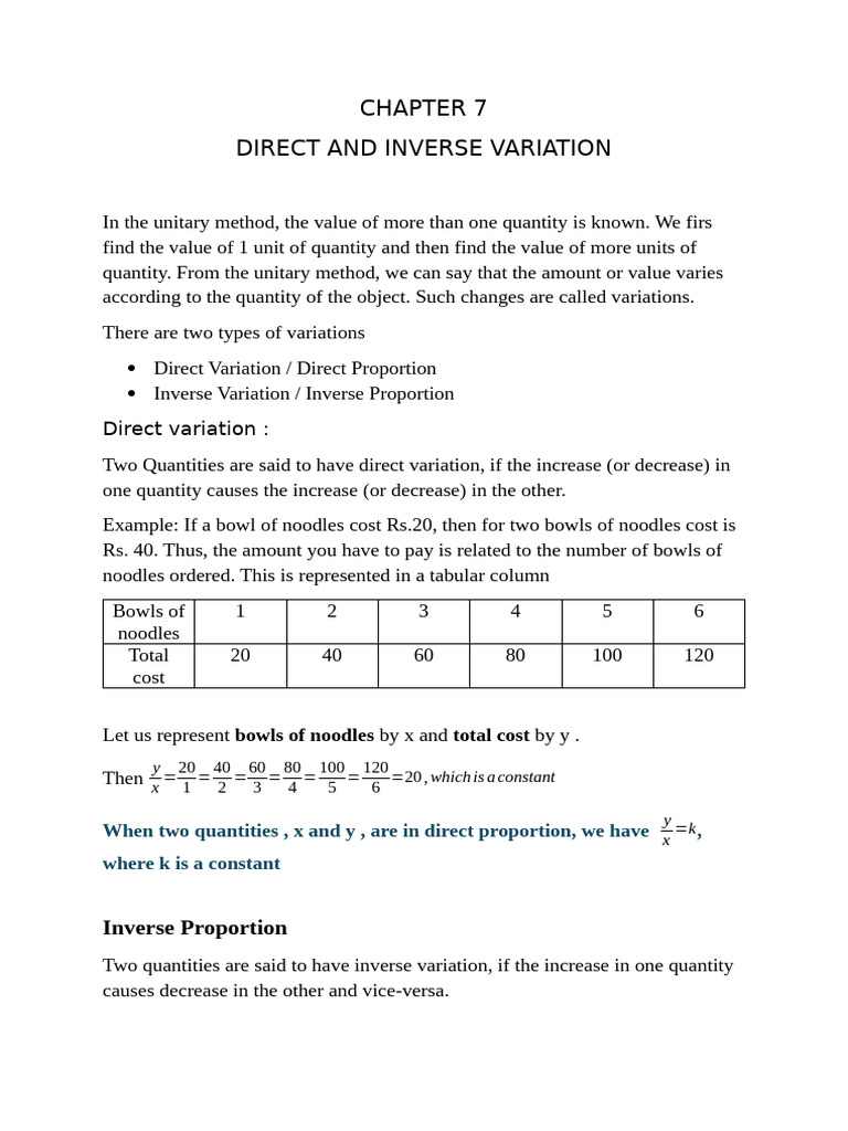 CH 7 Notes Math Viii Cisce | PDF