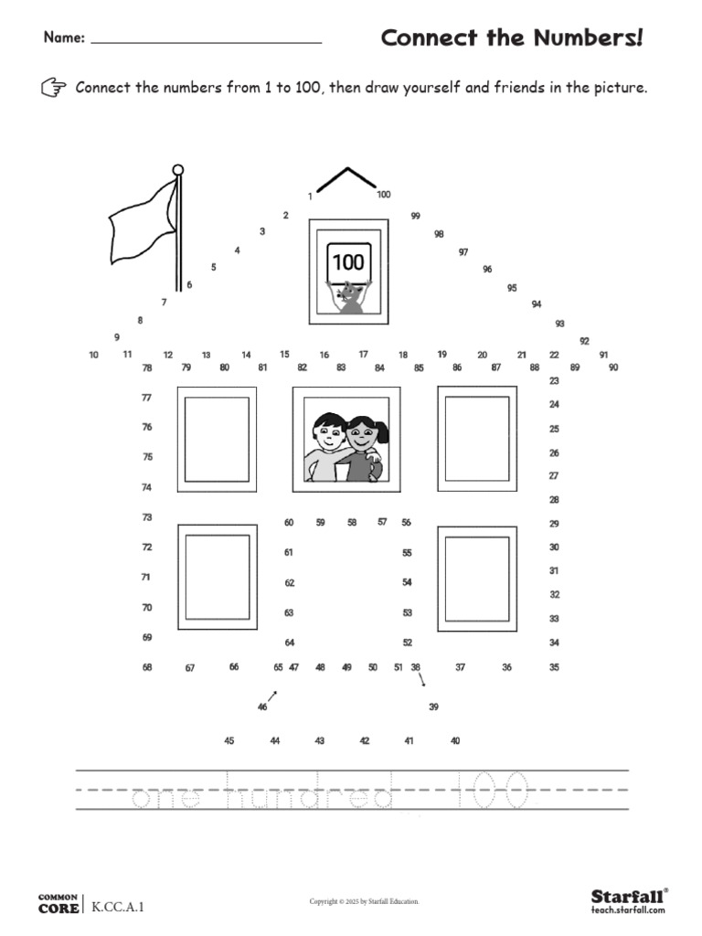 Connect Numbers 1-100 Activity | PDF