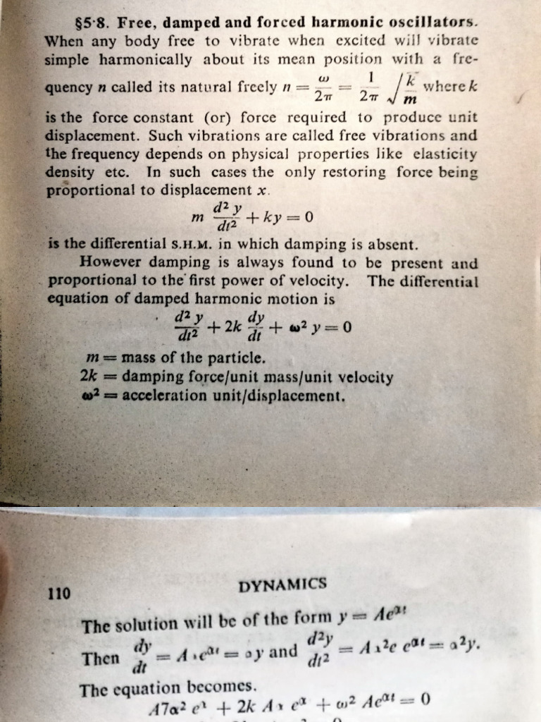 Damped and Forced Oscillations | PDF | Oscillation | Damping