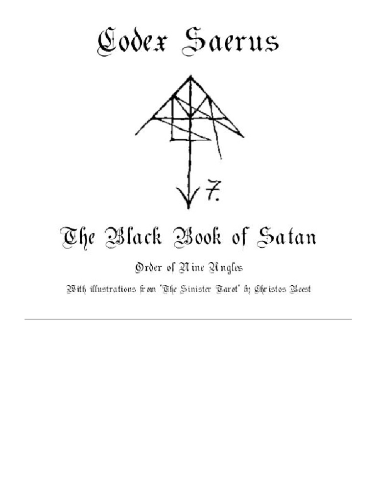 The Black Book of Satan (ONA) .En - TR | PDF