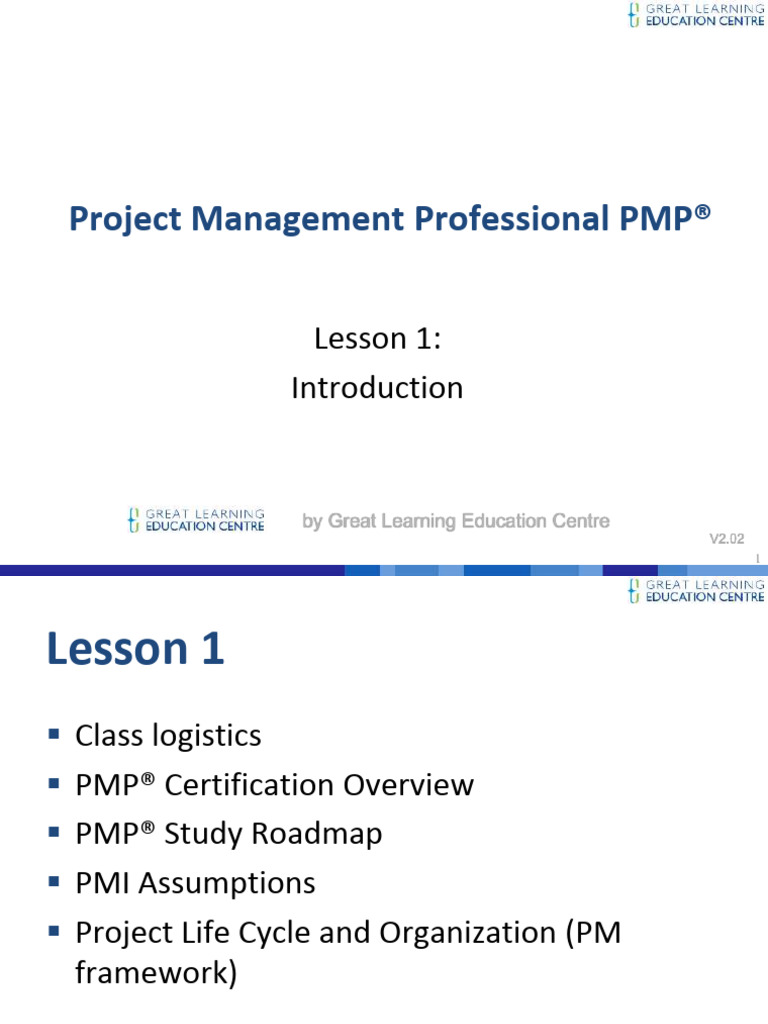 PMP Certification Course Overview | PDF | Project Management ...