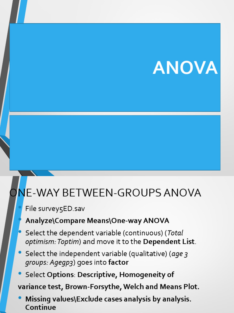 Module 15 ANOVA | PDF
