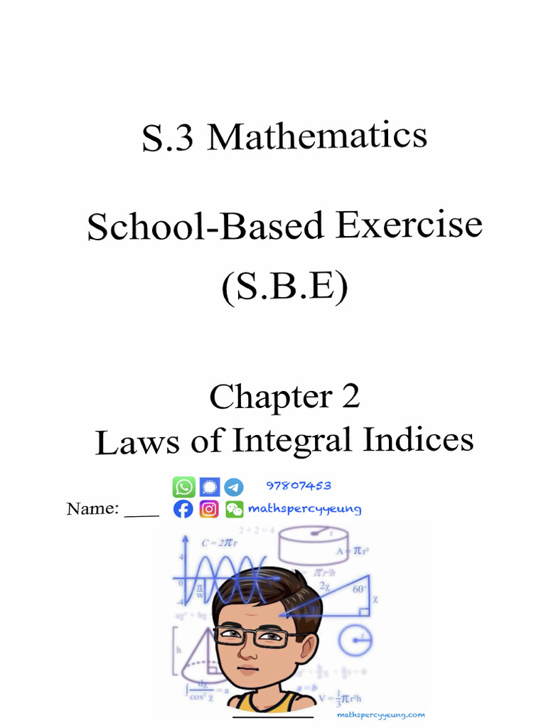 Sbe Chapter 2 Laws of Integral Indices | PDF