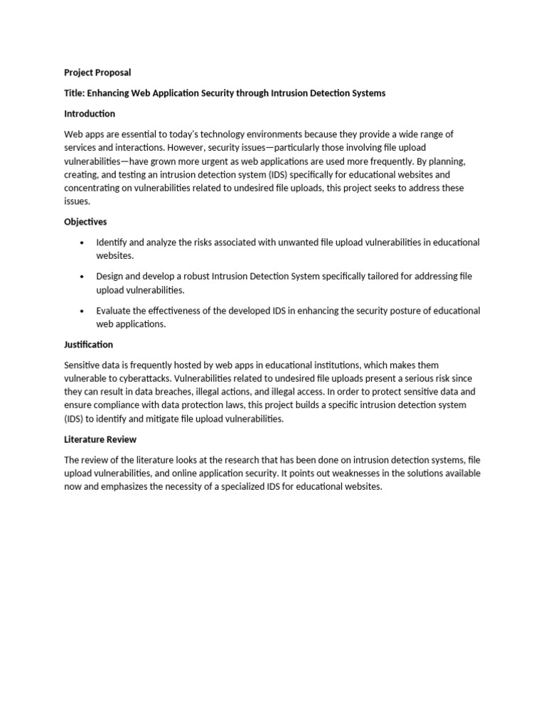 Project Proposal Proposal File Upload | PDF