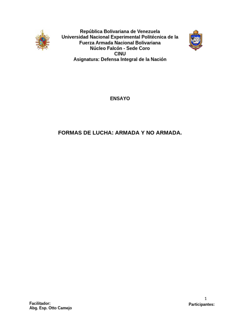 Lucha Armada y No Armada | PDF