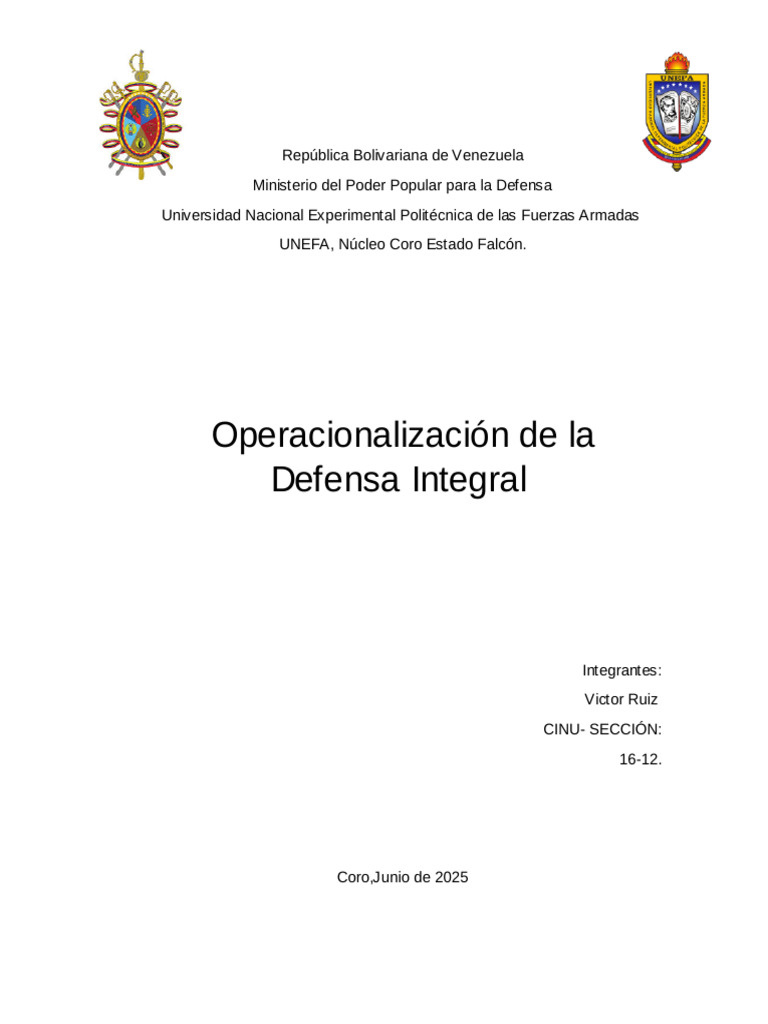 Corresponsabilidad en Defensa Integral Venezuela | PDF | Venezuela | Nación