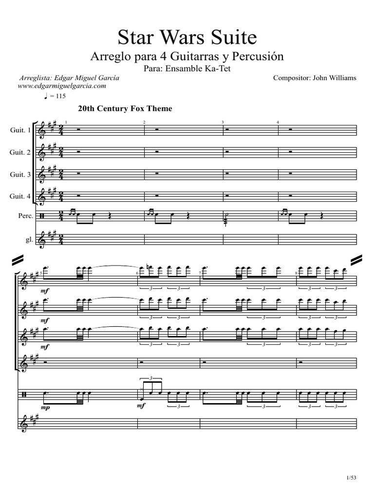 Star Wars Suite - Score Completo - Arr. Edgar Miguel García | PDF