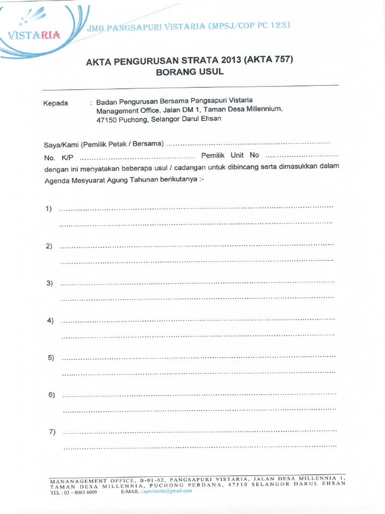 Borang Usul | PDF