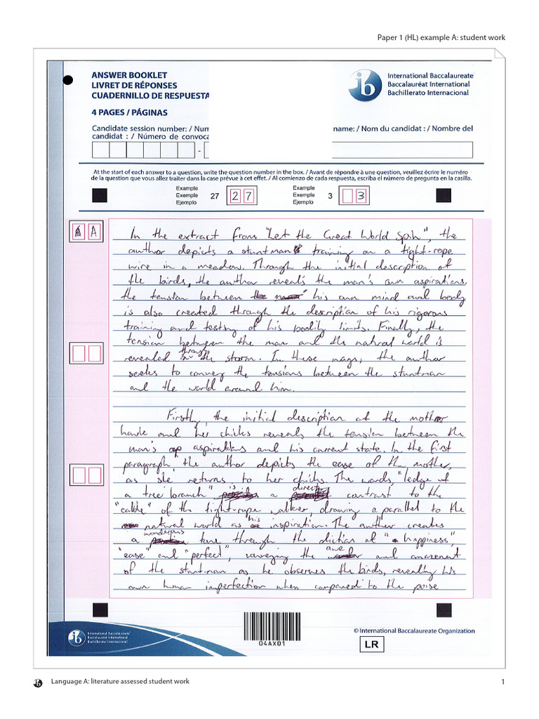 Language A Literature Assessment Examples | PDF