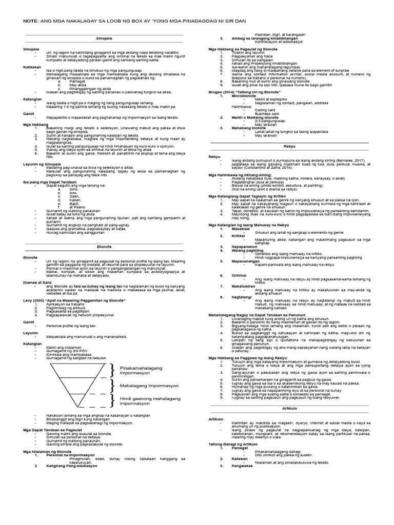 Piling Larang Reviewer | PDF
