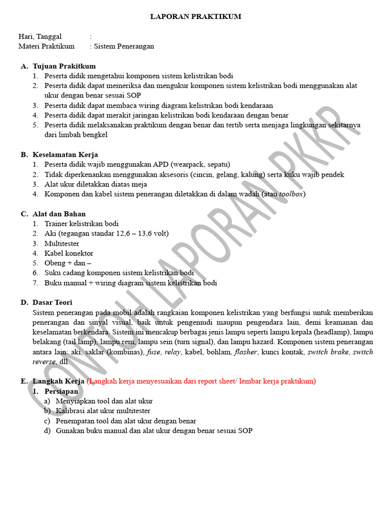 Format Laporan Praktikum | PDF