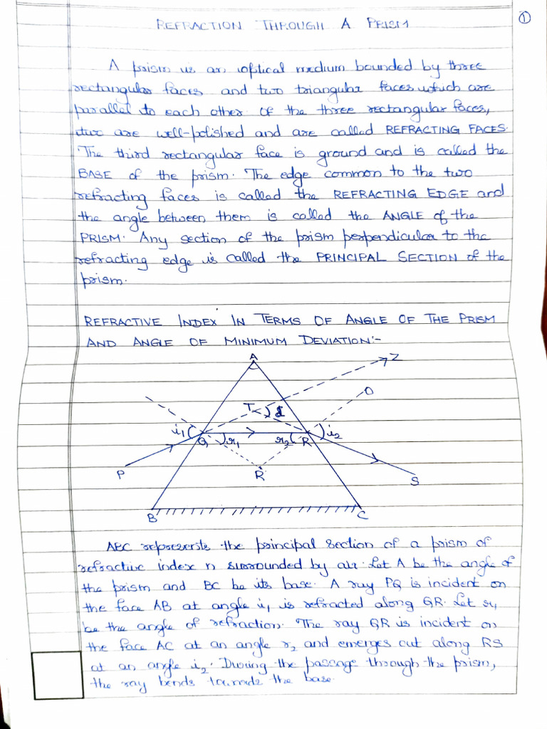 Understanding Prism Refraction Angles | PDF