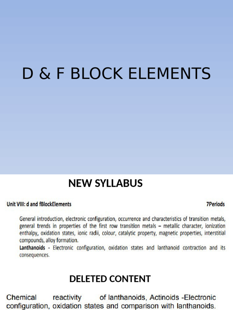 D&F Block 1 | PDF