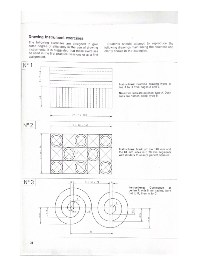 Exercise Engineering Drawing | PDF