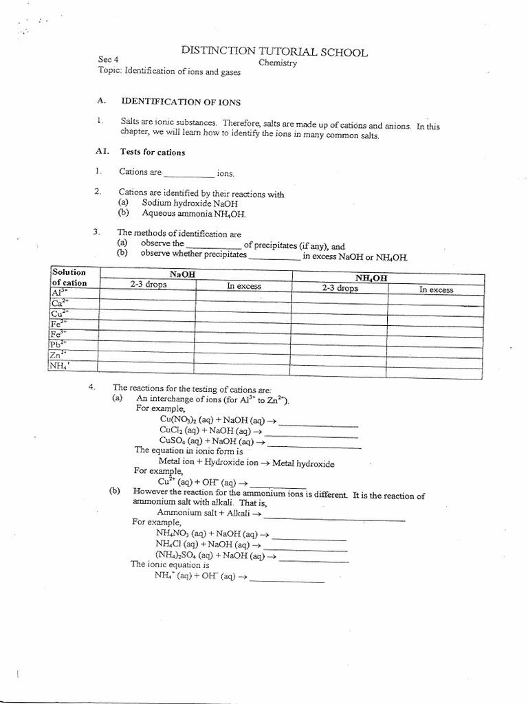 O Level Chem QA Notes | PDF