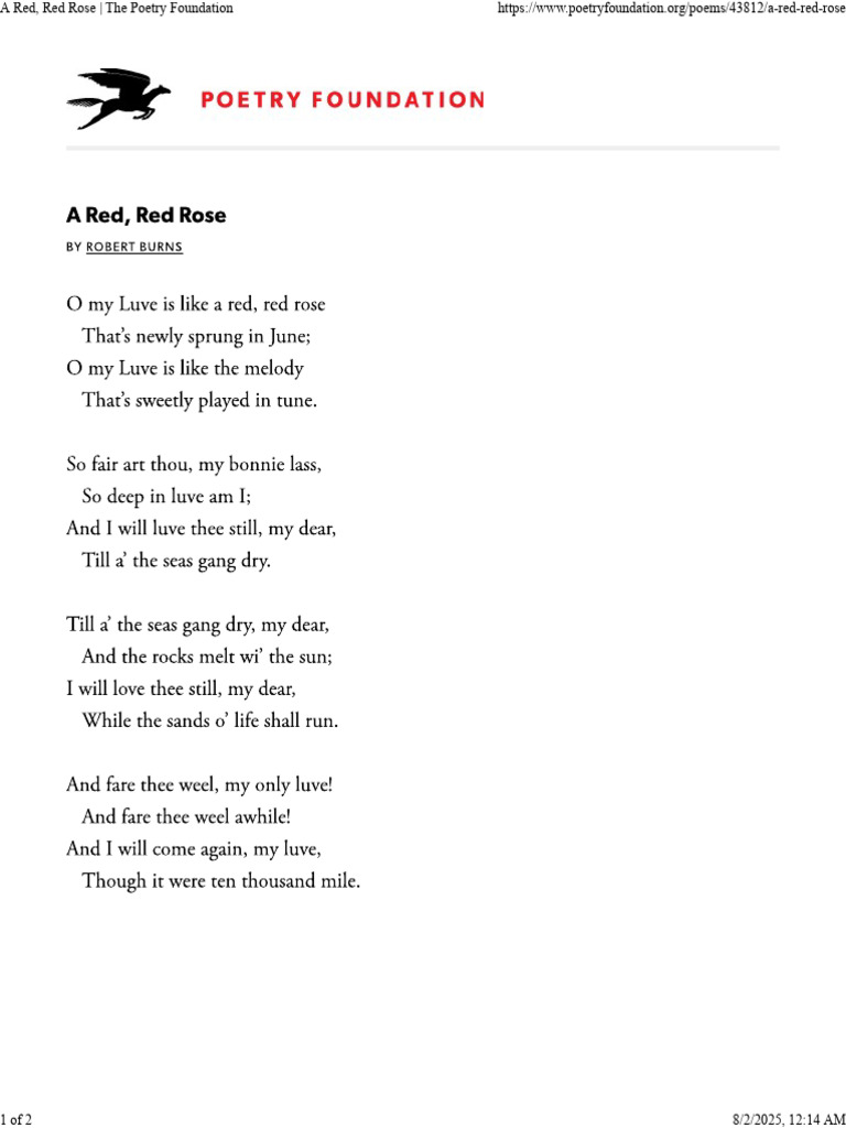 Red Red Rose | PDF