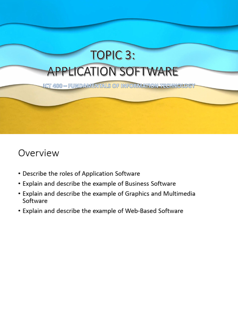 Roles of Application Software Explained | PDF | Application Software ...
