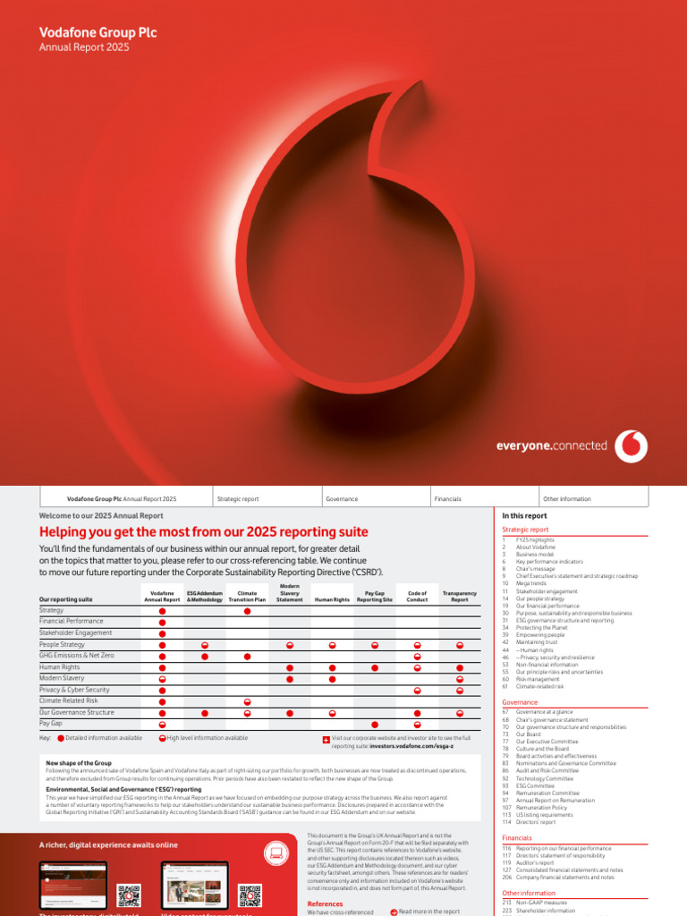 Vodafone Group Plc Annual Report 2025 | PDF | Artificial Intelligence ...