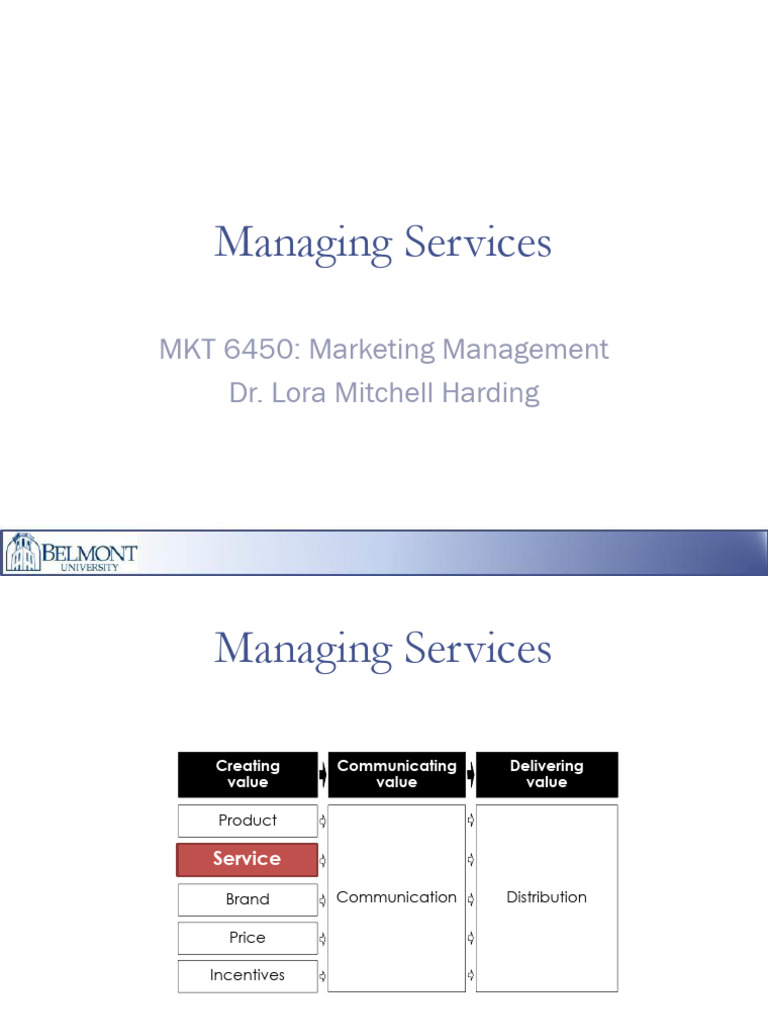 9 Managing Services Handout | PDF | Goods | Business