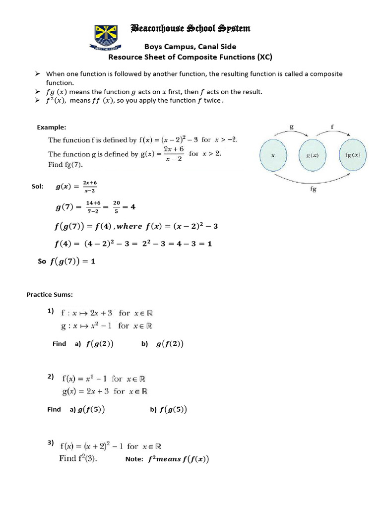 Composite Functions 4024 | PDF
