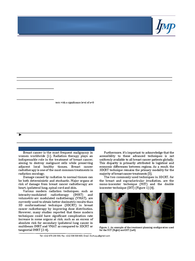 IJMP - Left Side of Breast - Pages 290-297 | PDF | Radiation Therapy ...