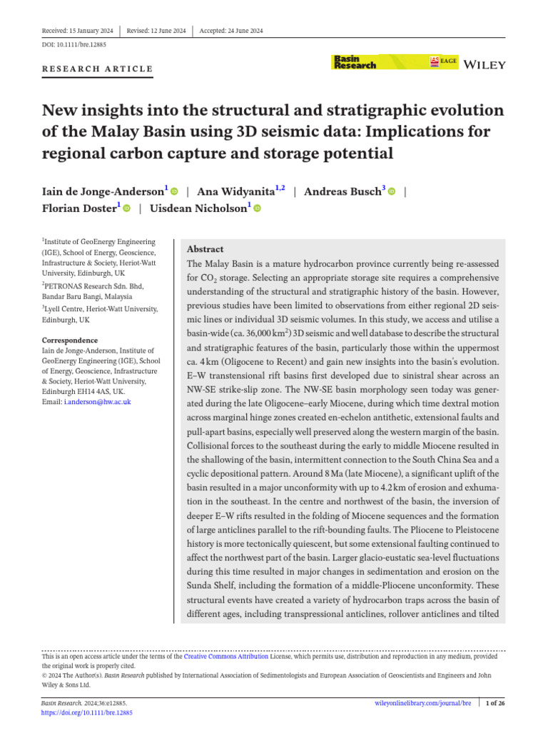 Malay Basin 3D Seismic Insights for CCS | PDF | Fault (Geology) | Plate ...