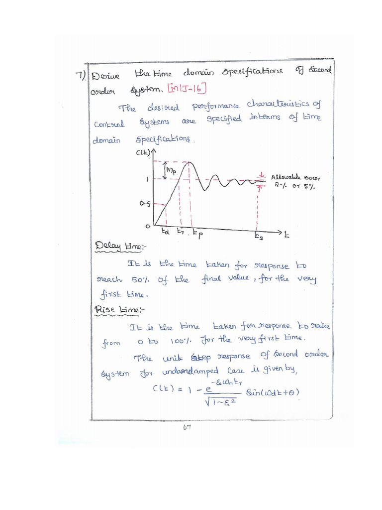 Time Domain Specifications | PDF