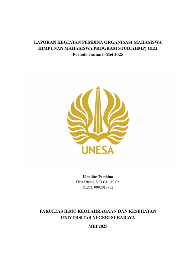 Pembinaan HMP Gizi UNESA 2025 | PDF