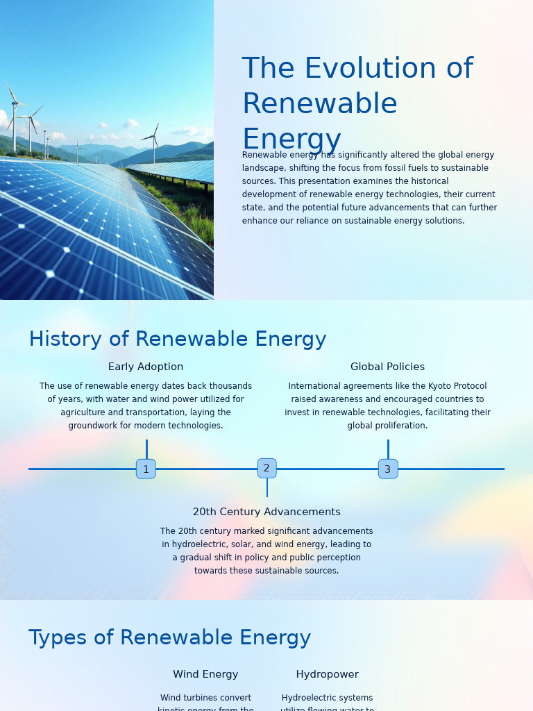 The Evolution of Renewable En... | PDF | Renewable Energy | Energy ...