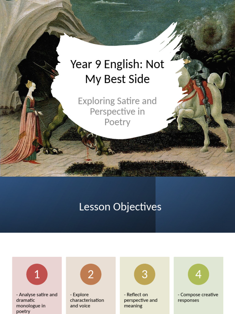 Not My Best Side Lesson Plan | PDF | Satire | Poetry