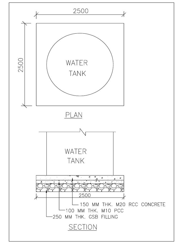 Plan For Water Tank Platform | PDF