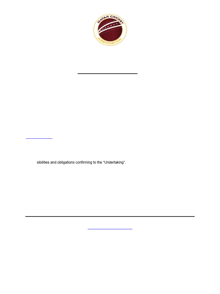 Qatar Cricket Club Registration Form | PDF