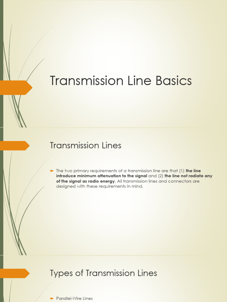 Transmission Line Types and Basics | PDF | Coaxial Cable | Transmission ...