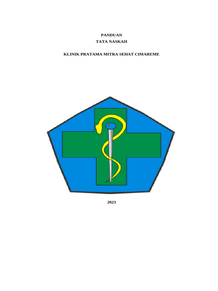 Panduan Tata Naskah Klinik Mitra Sehat | PDF