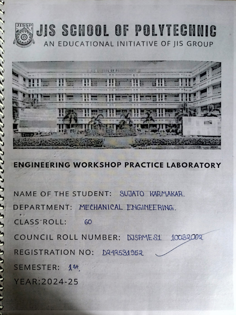 Mechanical Workshop Lab File | PDF