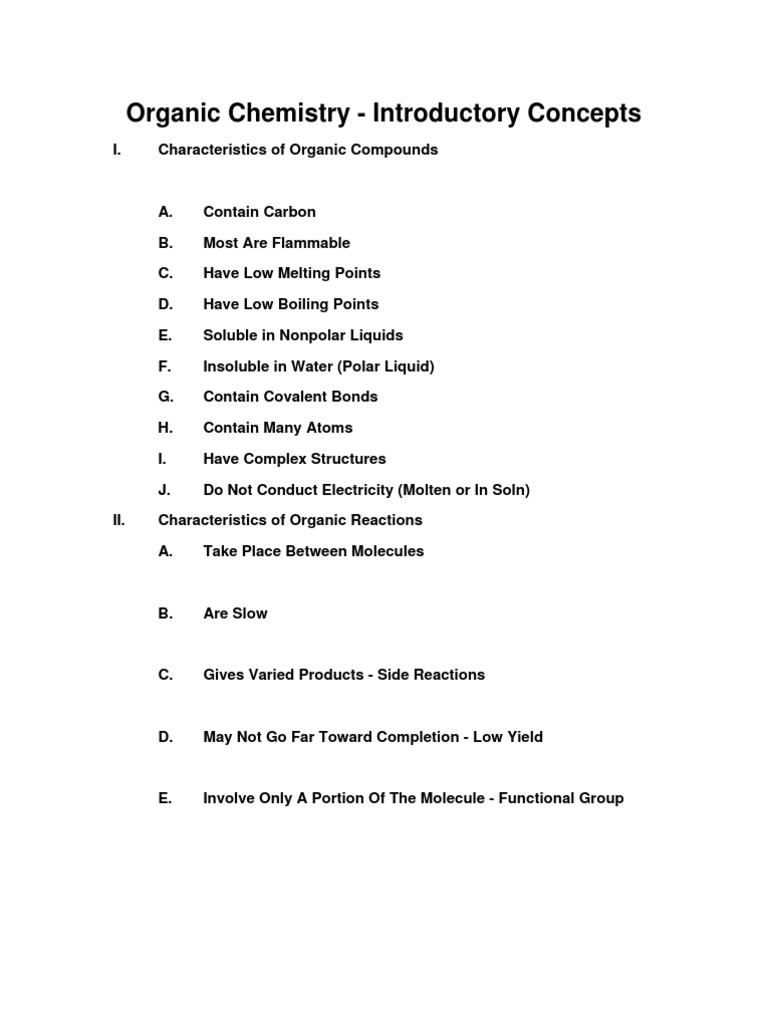 Organic Chemistry - Intro Concepts Lecture | Download Free PDF | Alkane ...