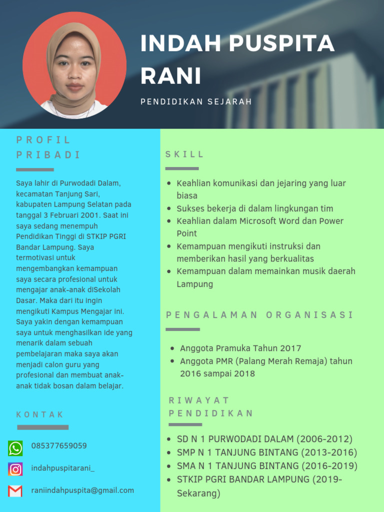 CV - Kampus Mengajar Indah Puspita Rani | PDF