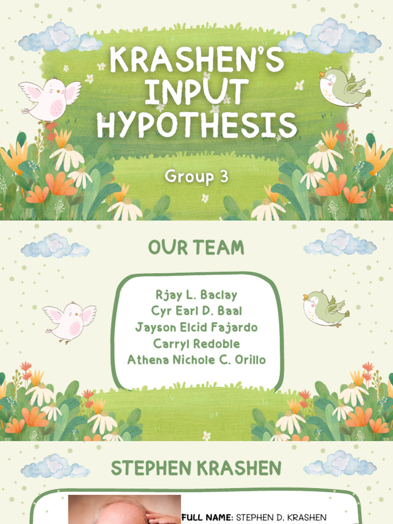 Understanding Krashen's Input Hypothesis | PDF | Language Acquisition ...