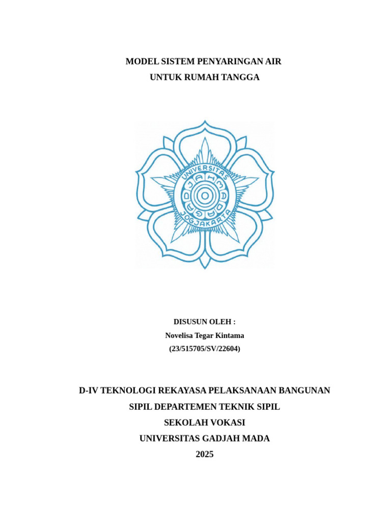 Model Sistem Penyaringan Air | PDF