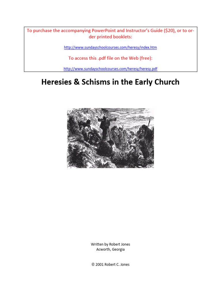 Heresies and Schisms in The Early Church | PDF | Gnosticism | Catharism