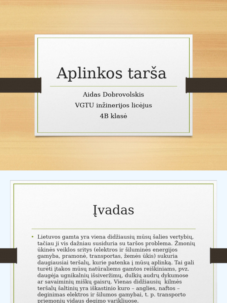 Lietuvos Gamtos Tarsa | PDF