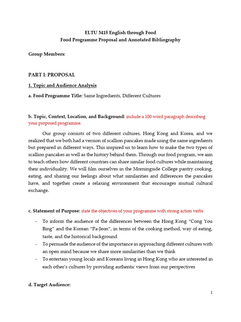 Sample 3 - Food Program Proposal (AY2022-23 T2) | PDF