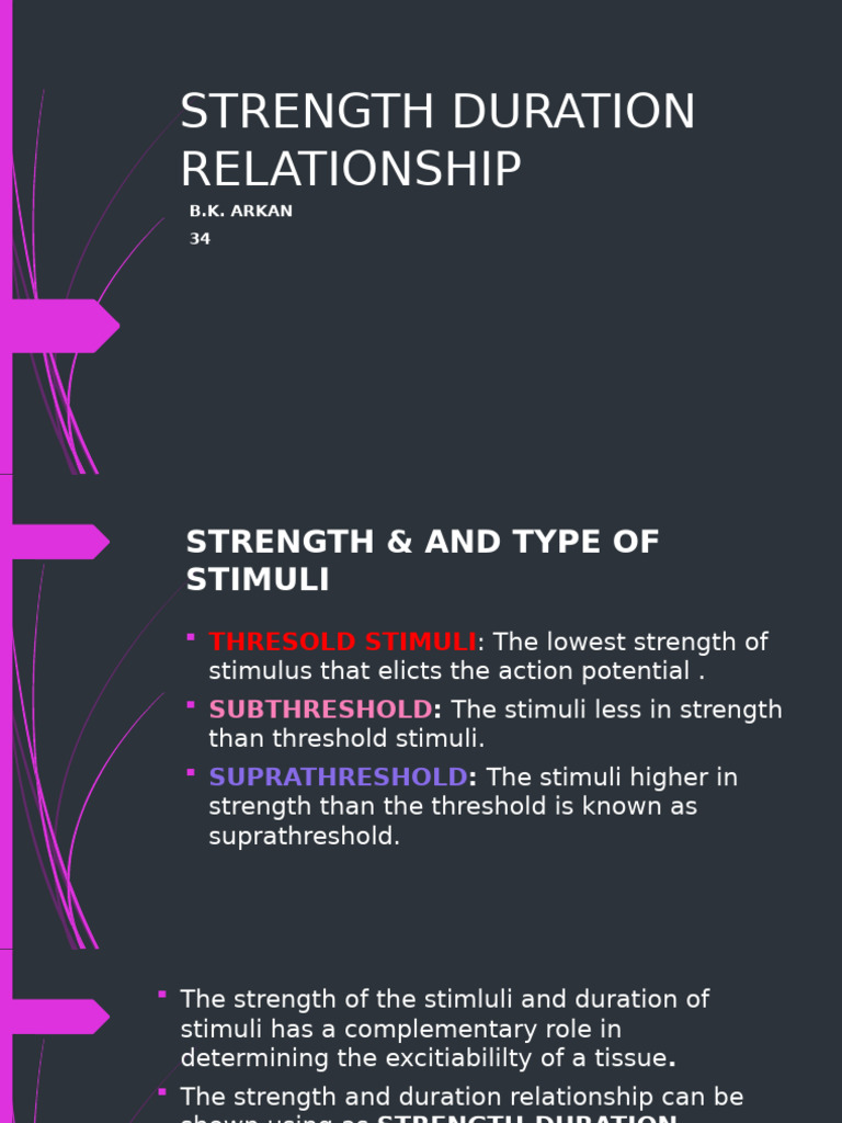 STRENGTH DURATION RELATIONSHIP - PPTM | PDF