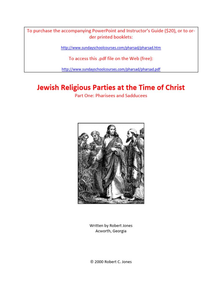 Jewish Religious Parties at The Time of Christ Part One | PDF ...