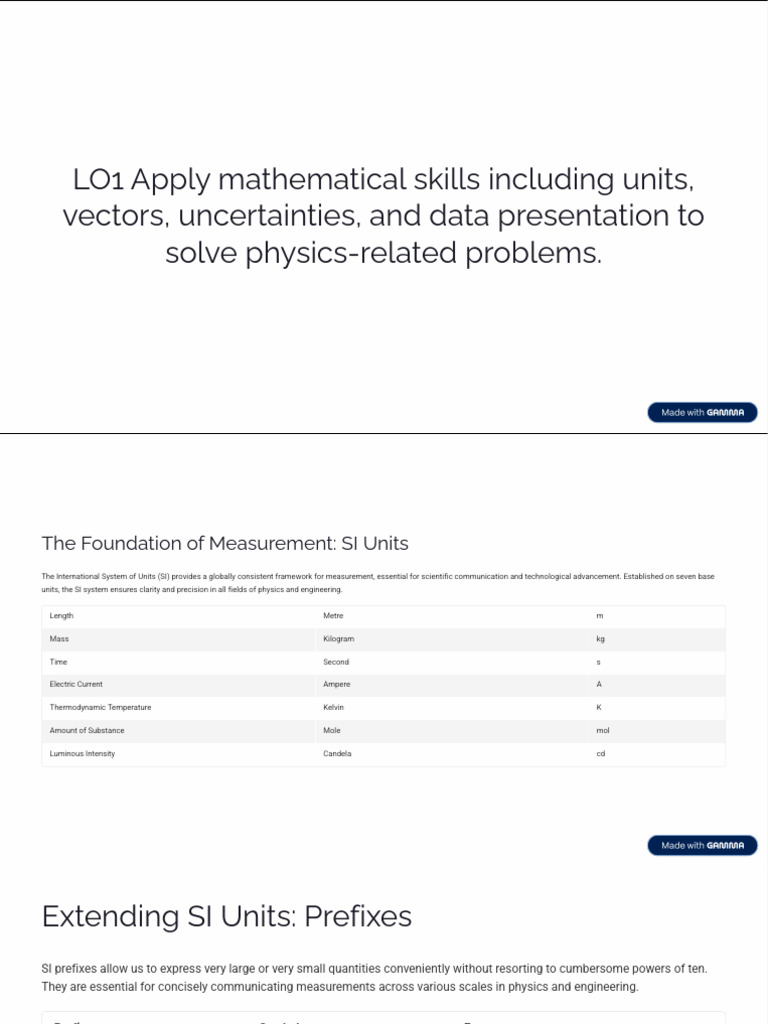Lo 1 | PDF | Euclidean Vector | Observational Error