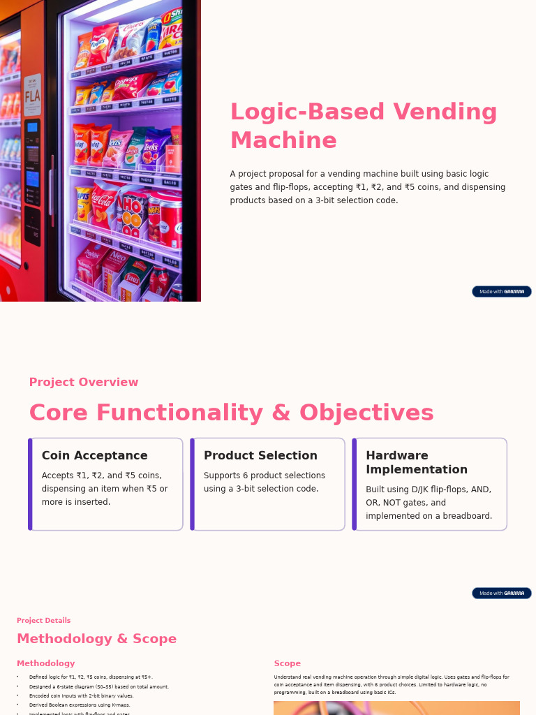 Logic Based Vending Machine | PDF | Logic Gate | Logic