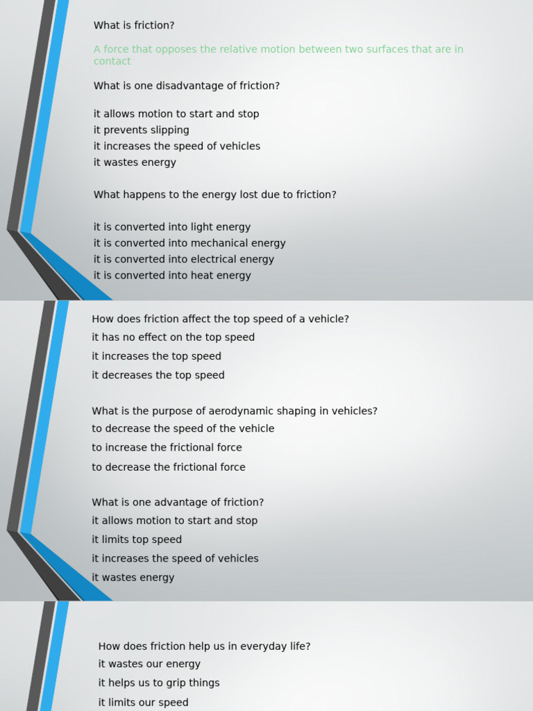 Exersice - Friction and Air Resistance 5 | PDF | Friction | Drag (Physics)